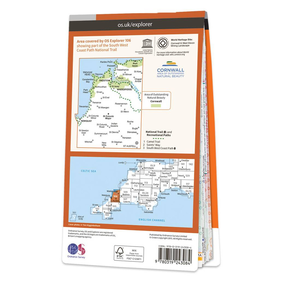 OS Map of Newquay & Bodmin | Landranger 200 Map | Ordnance Survey Shop