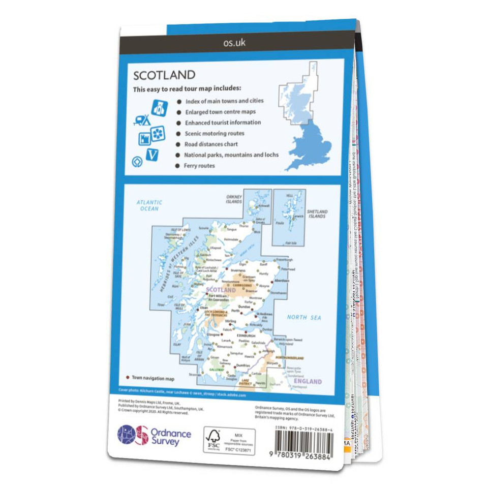 OS Map of Scotland | Tour 12 Map | Ordnance Survey Shop