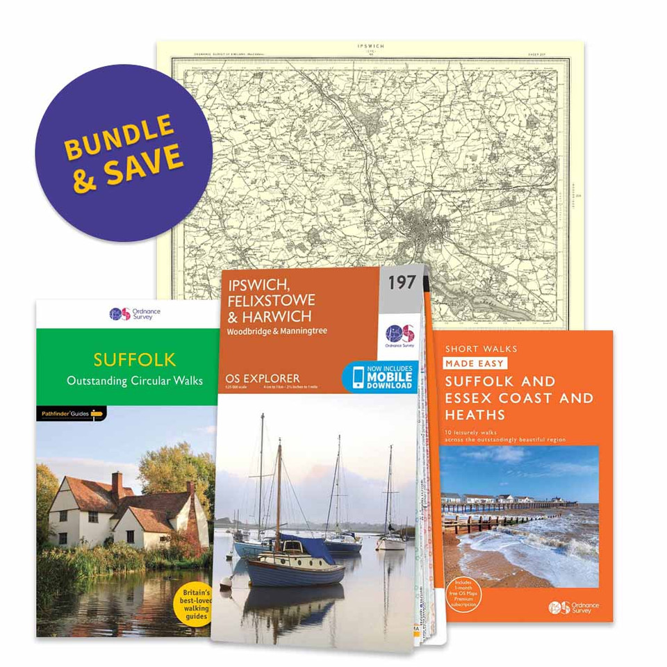 Suffolk | OS Explorer & OS Landranger | Walking Guidebook | Old Map