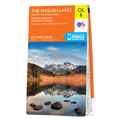 OS Map of The Lake District: South-western area | Explorer OL6 Map ...