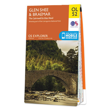 OS Map of Glen Shee & Braemar | Explorer OL52 Map | Ordnance Survey Shop