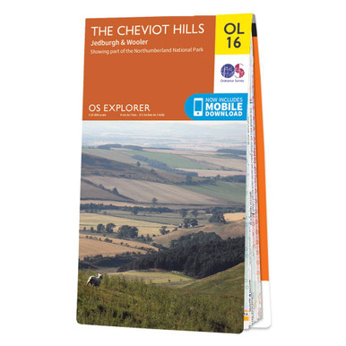 OS Map of The Cheviot Hills | Explorer OL16 Map | Ordnance Survey Shop