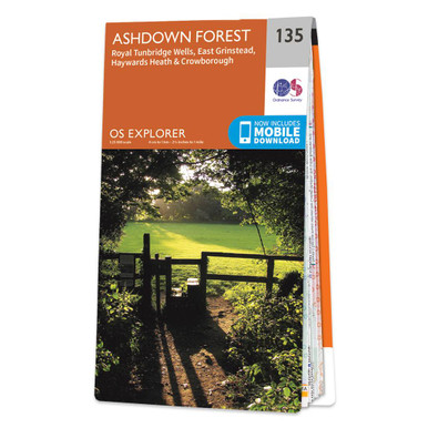 OS Map of Ashdown Forest | Explorer 135 Map | Ordnance Survey Shop