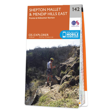 OS Map of Shepton Mallet & Mendip Hills East | Explorer 142 Map ...
