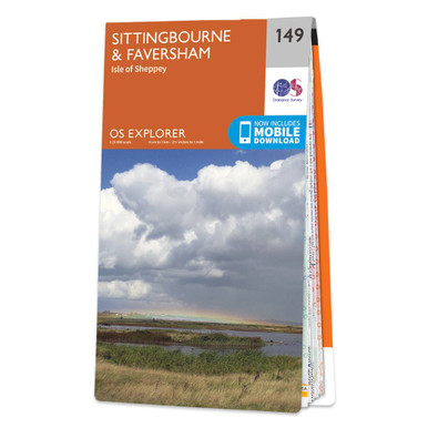 OS Map of Sittingbourne & Faversham | Explorer 149 Map | Ordnance ...