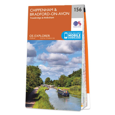 OS Map of Chippenham & Bradford-on-Avon | Explorer 156 Map | Ordnance ...