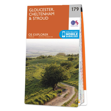 OS Map of Gloucester, Cheltenham & Stroud | Explorer 179 Map | Ordnance ...
