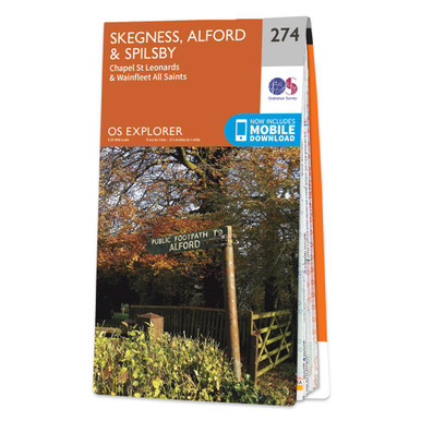 OS Map of Skegness, Alford & Spilsby | Explorer 274 Map | Ordnance ...