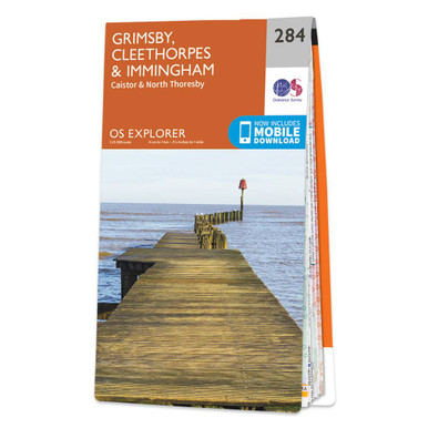 OS Map of Grimsby, Cleethorpes & Immingham | Explorer 284 Map ...