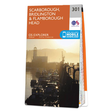 OS Map of Scarborough, Bridlington & Flamborough Head | Explorer 301 ...
