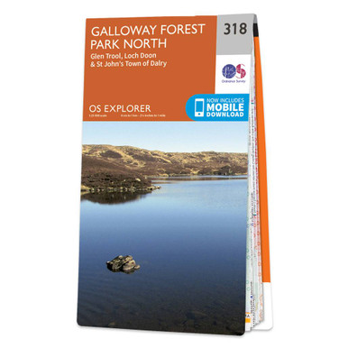 OS Map of Galloway Forest Park North | Explorer 318 Map | Ordnance ...