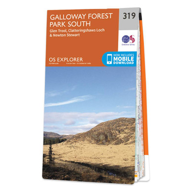 OS Map of Galloway Forest Park South | Explorer 319 Map | Ordnance ...
