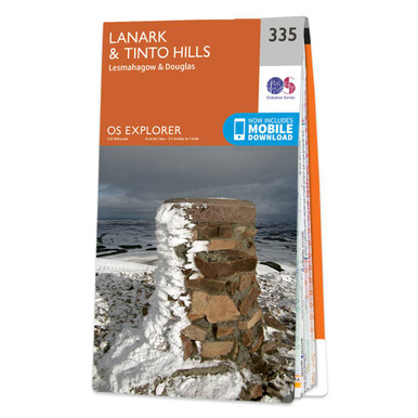 OS Map of Lanark & Tinto Hills | Explorer 335 Map | Ordnance Survey Shop