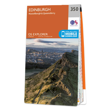 OS Map of Edinburgh Musselburgh & Queensferry | Explorer 350 Map ...