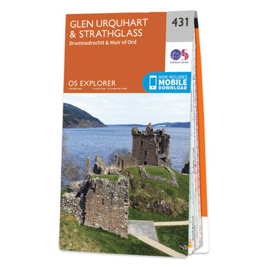 OS Map of Glen Urquhart & Strathglass | Explorer 431 Map | Ordnance ...