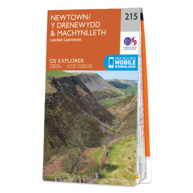 OS Map of Newtown & Machynlleth | Explorer 215 Map | Ordnance Survey Shop