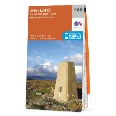 OS Map of Shetland - Mainland North East | Explorer 468 Map | Ordnance ...