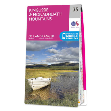 OS Map of Kingussie & Monadhliath Mountains | Landranger 35 Map ...