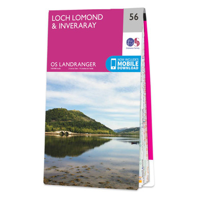 OS Map of Loch Lomond & Inveraray | Landranger 56 Map | Ordnance Survey ...