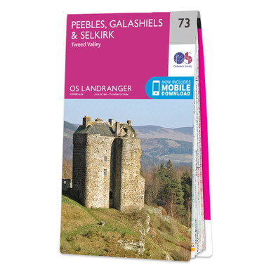 OS Map of Peebles, Galashiels & Selkirk | Landranger 73 Map | Ordnance ...