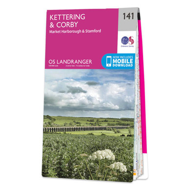 OS Map of Kettering & Corby | Landranger 141 Map | Ordnance Survey Shop