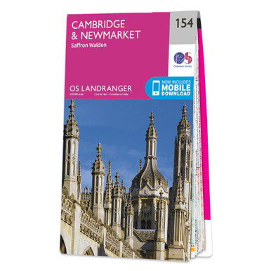 OS Map of Cambridge & Newmarket | Landranger 154 Map | Ordnance Survey Shop