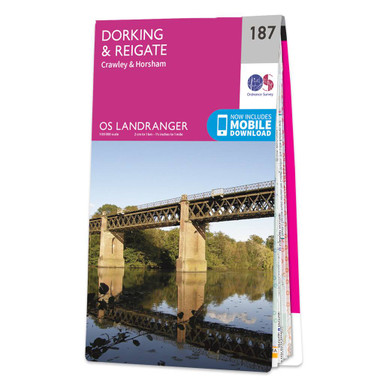 OS Map of Dorking & Reigate | Landranger 187 Map | Ordnance Survey Shop