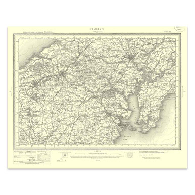 Historical Map of Falmouth: 1896-1904 Revised New Edition for England ...