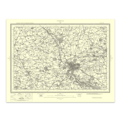 Historical Map of Ipswich: 1896-1904 Revised New Edition for England and Wales