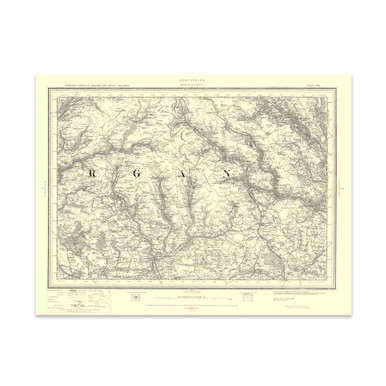 Historical Map of Pontypridd: 1896-1904 Revised New Edition for England ...