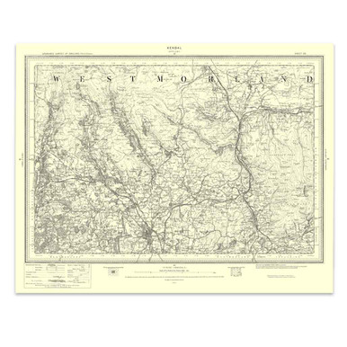 Historical Map of Kendal: 1896-1904 Revised New Edition for England and ...