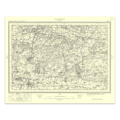 Historical Map of Chichester: 1896-1904 Revised New Edition for England ...