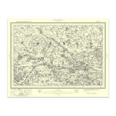 Historical Map of Hungerford: 1896-1904 Revised New Edition for England ...