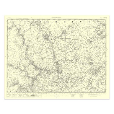 Historical Map of Kelso: 1896-1904 One Inch Second Edition for Scotland