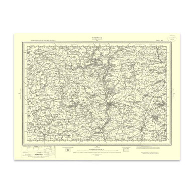 Historical Map of Tiverton: 1896-1904 Revised New Edition for England ...