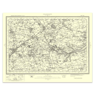 Historical Map of Chelmsford: 1896-1904 Revised New Edition for England ...