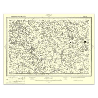 Historical Map of Redditch: 1896-1904 Revised New Edition for England ...