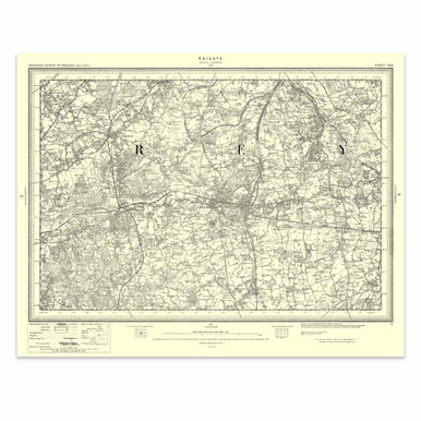 Historical Map of Reigate: 1896-1904 Revised New Edition for England ...