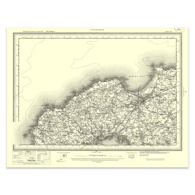 Historical Map of Penzance: 1896-1904 Revised New Edition for England ...