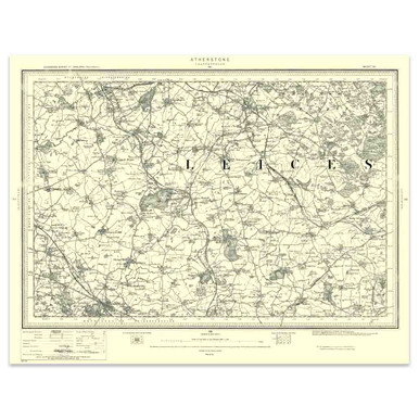 Historical Map of Atherstone: 1896-1904 Revised New Edition for England ...