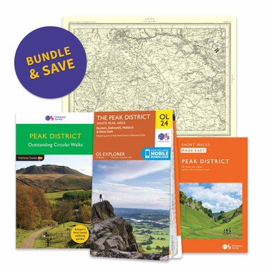 Peak District | OS Explorer & OS Landranger | Walking Guidebook | Old Map