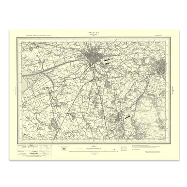 Historical Map of Preson: 1896-1904 Revised New Edition for England and ...