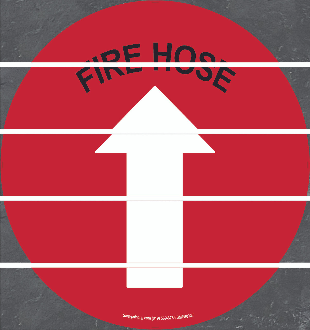Fire Hose Floor Sign | Stop-Painting.com