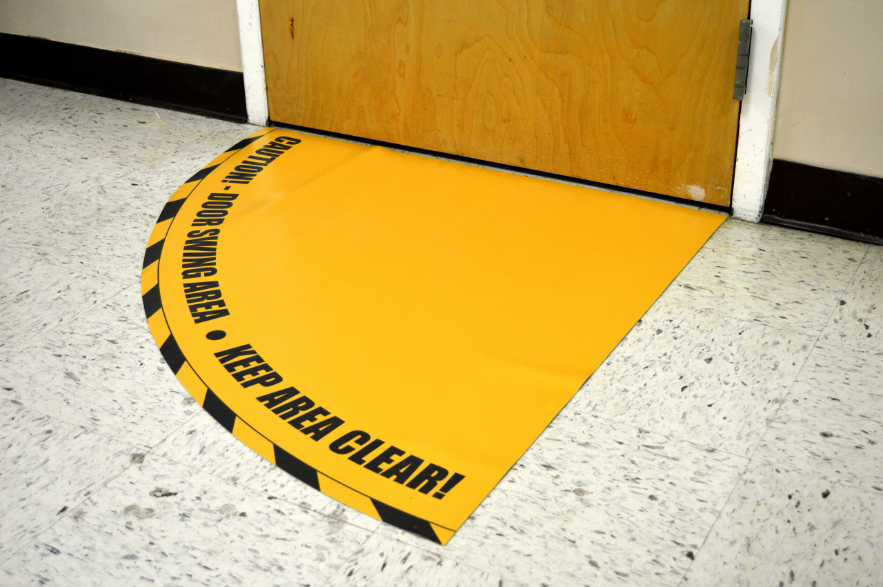 Door Swing Floor Marking Sign | Stop-Painting.com
