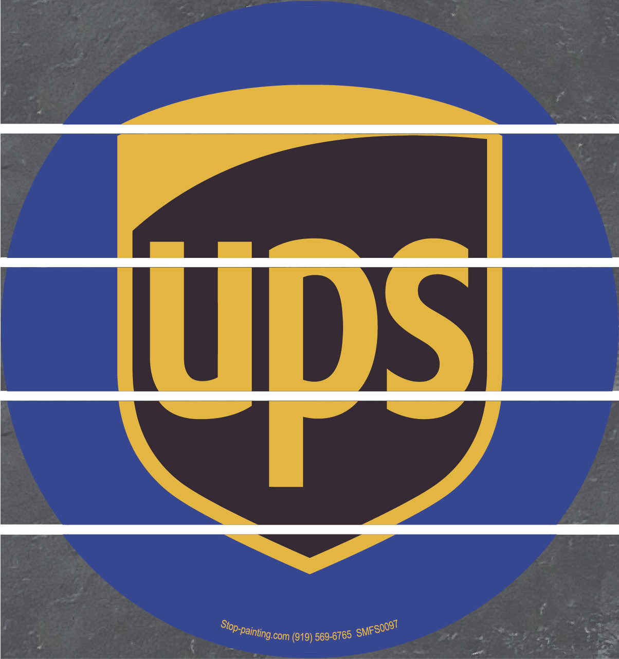 UPS Floor Sign | Stop-Painting.com