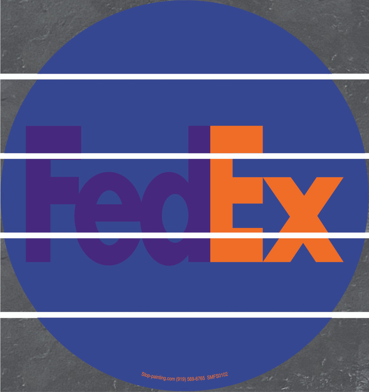 FedEx Floor Sign | Stop-Painting.com