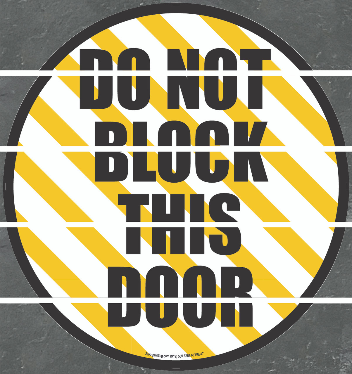 Do Not Block This Door Floor Sign | Stop-Painting.com