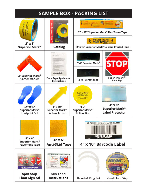 Floor and Pavement Marking Sample Box | Stop-Painting.com