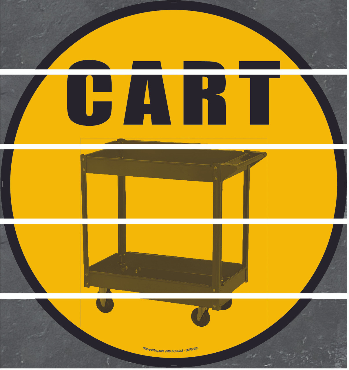 Cart Floor Sign | Stop-Painting.com