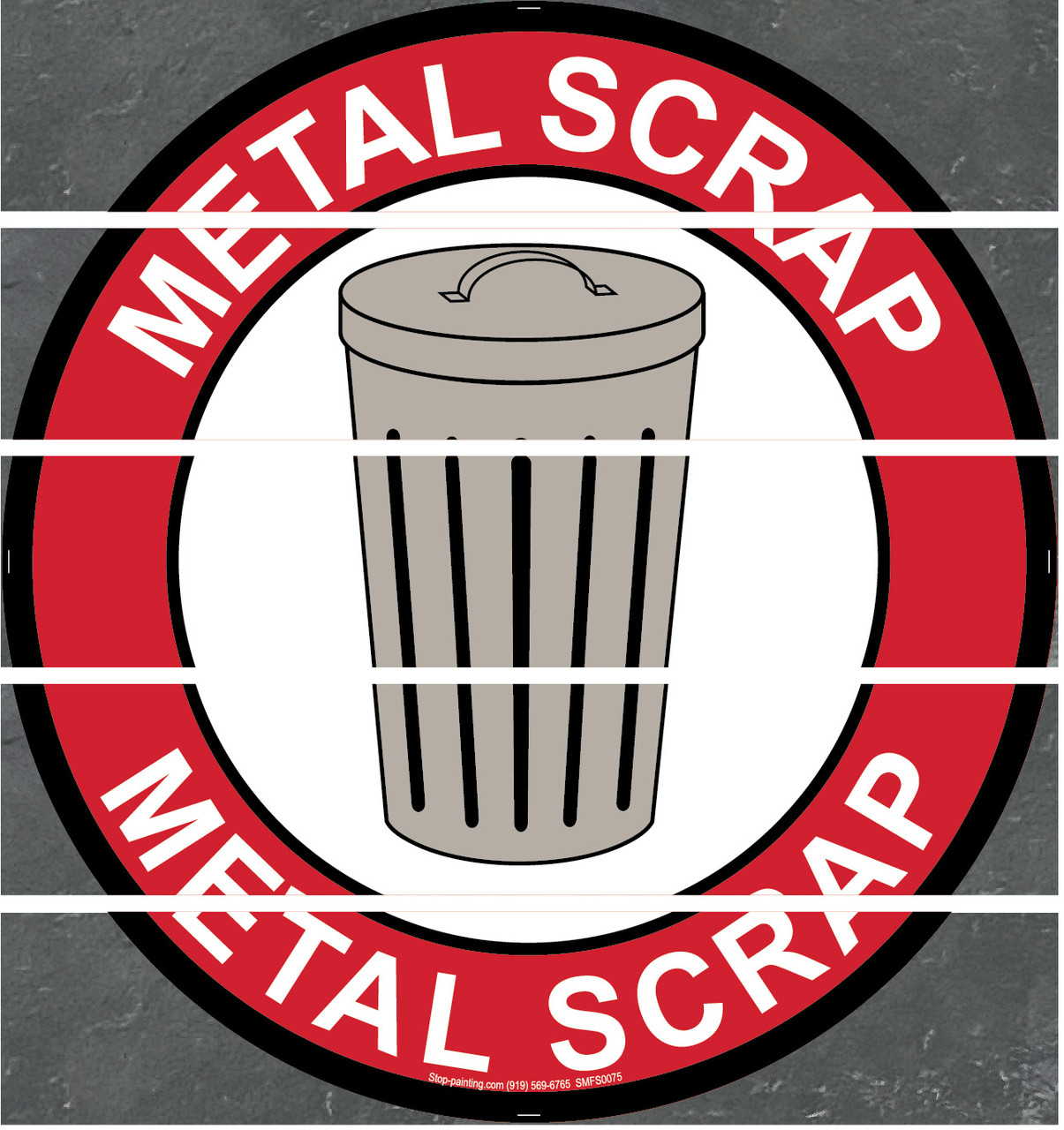 Metal Scrap Floor Sign | Stop-Painting.com